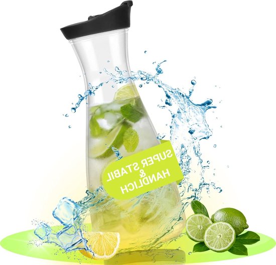 Waterkaraf - Water karaf Glazen karaf met deksel en praktische ...