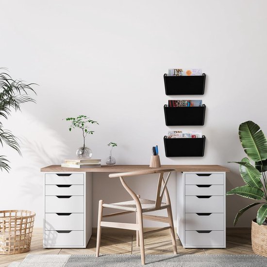 Muur Tijdschriftenrek Set van 3 Voor Flyers Brieven Magazines - Modern ...