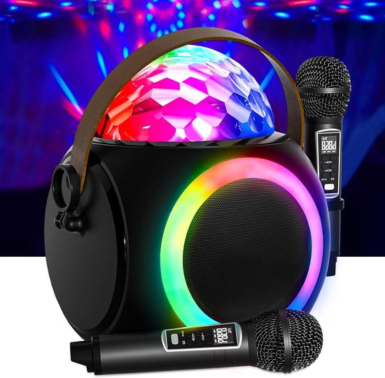 Karaoke set - Karaoke machine Singing PA-systeem met 2 draadloze ...