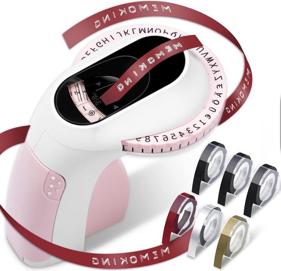Embossing Label Maker met 6 Rollen Reliëfbanden - 3D Handapparaat voor ...