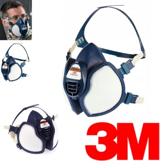 3M origineel 06942+ half gelaatsmasker met filters-zacht-lichtgewicht ...