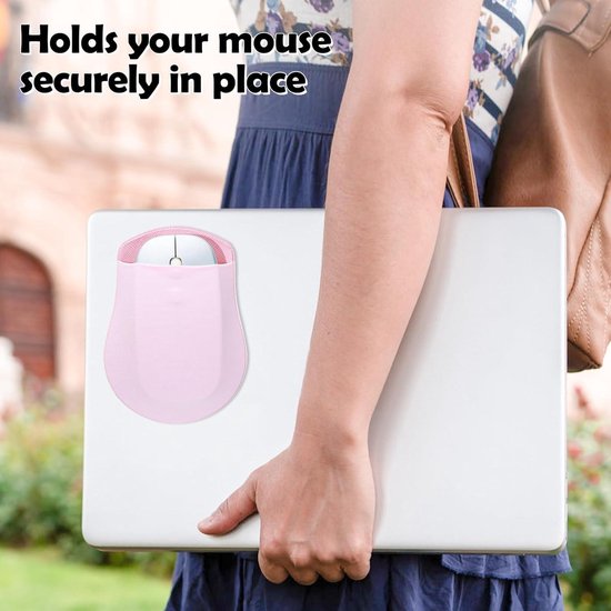Stick-On Laptop Mouse Holder - Elastic Mouse Case for Wireless Mouse | bol