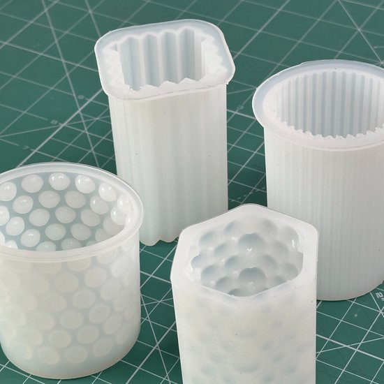 Siliconen mallen - 3D Kaars Mallen - Cilinder Mal - Kaarsen Maken - 4 ...