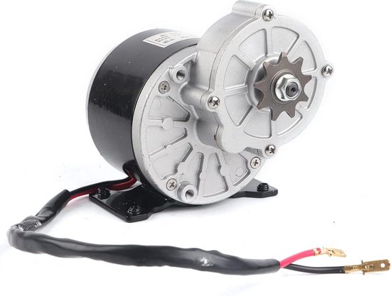 12V 250W Electric Motor Gear Reduction With 9 Tooth Gear Brushed DC ...