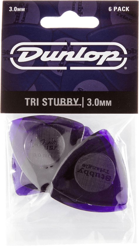 Dunlop Plek. Stubby Triangle 3,00mm 6er-Set Dark Purple - Plectrum set ...