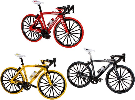 Racefiets miniatuur speelgoed fiets wielrennen 17cm metaal schaalmodel ...