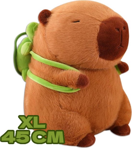 Capybara met Rugzak Pluche Knuffel XL 45 cm groot - Grote XXL Capibara ...