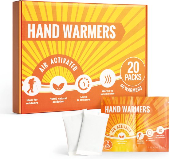 BRAMBLE - 40 Handwarmers (20 Packs) - Handschoenen Warmte Pads Zak Warmers Met 8 Uur... | bol