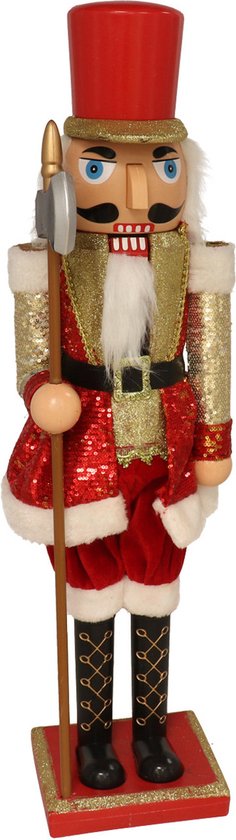 Gerimport notenkraker decoratie figuur/beeld -78 cm - rood - kunststof ...
