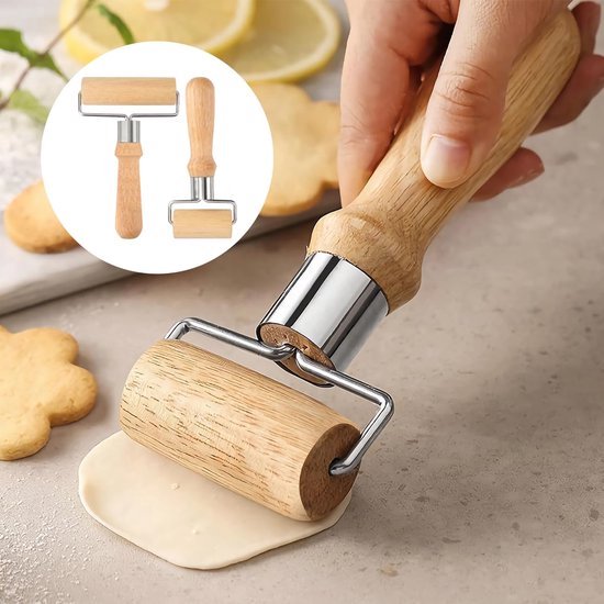 Deegroller, kleine en middelgrote deegroller, T-vormige rolstaaf ...