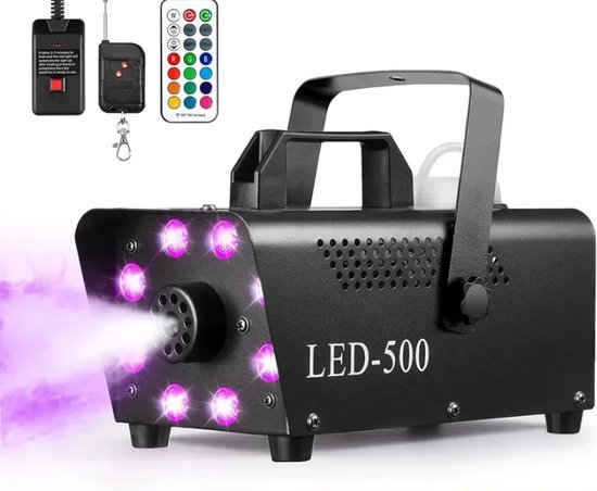 PrijsPunt Rookmachine met LED en Draadloze Afstandsbediening - 500w ...