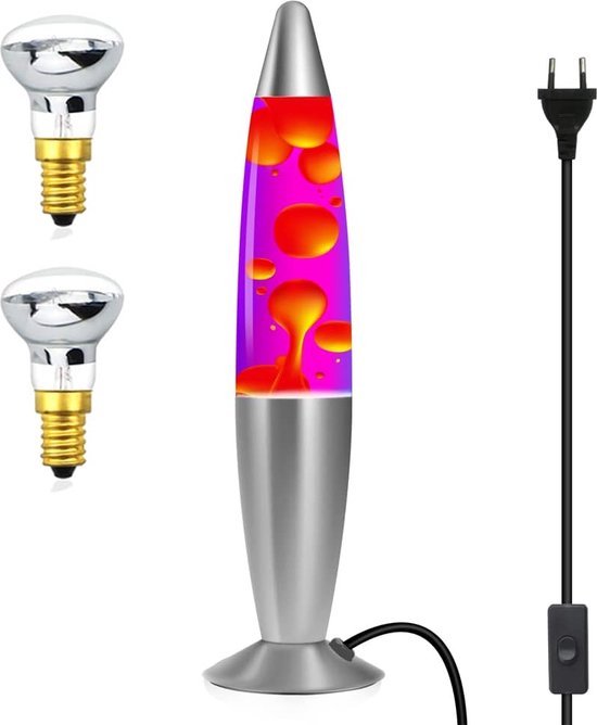 Lavalamp - Rood & Paars - 34 cm - Lava Lamp - Lavalampen | bol