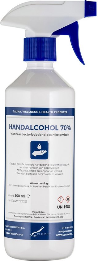 Handalcohol spray 70% - 500 ml met spraykop | bol