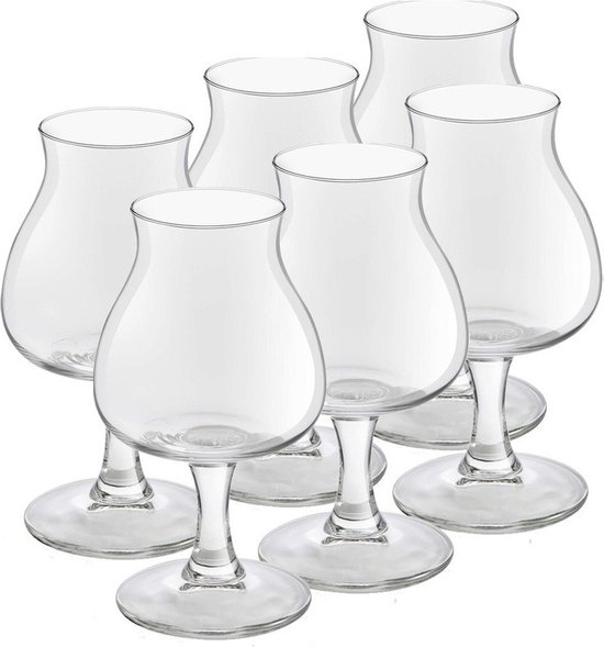 Royal Leerdam Speciaal Bierglazen Lund - 6x stuks - 260 ml - Hoog glas op voet -... | bol