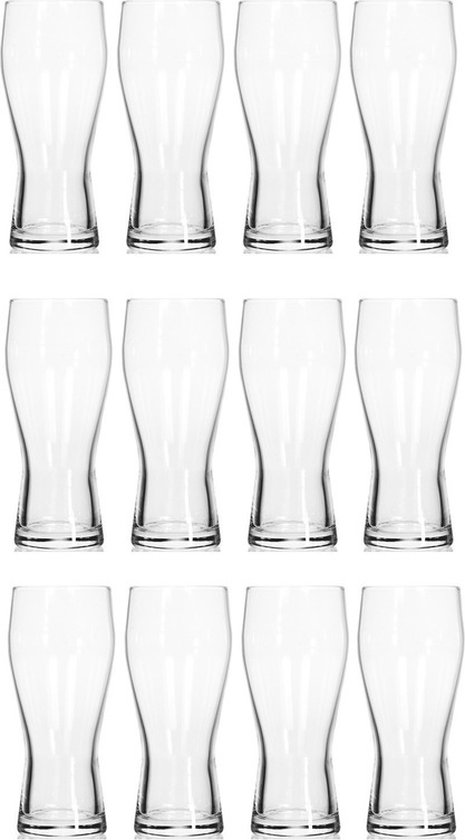 12x Bierglazen/drinkglazen - 400 ml - 12-delig - bierglas | bol