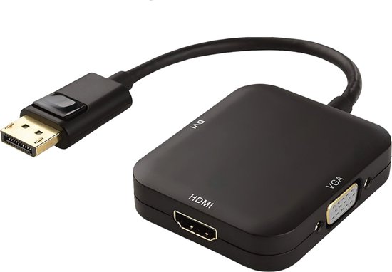 DisplayPort naar HDMI Adapter + VGA + DPI - HDMI Kabel - DisplayPort ...