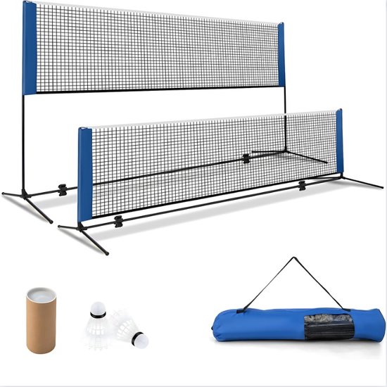 Badmintonset - 2 Personen - Shuttles - Badminton Net - Incl. Reiskoffer ...