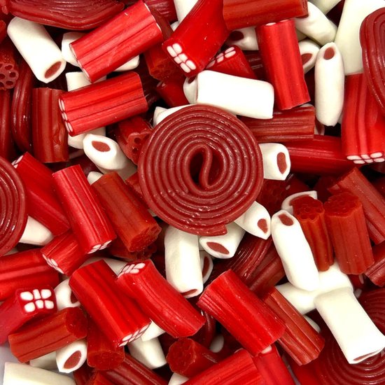 Lollywood zoete Rood-witte mix Snoep - 1kg - Rood - zoete mixsnoep ...