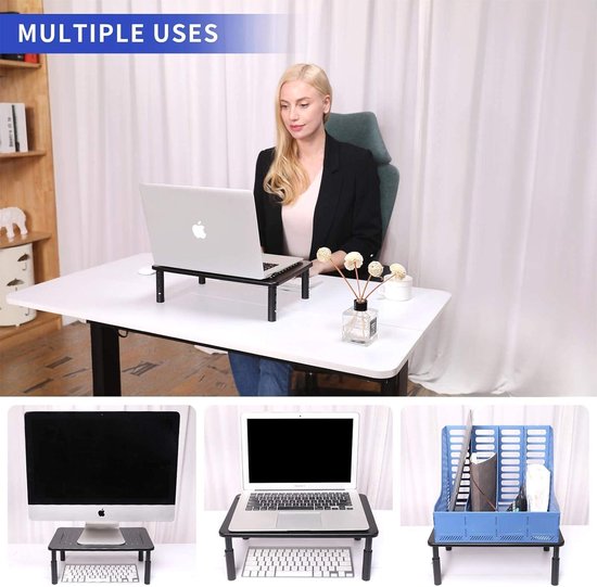 In hoogte verstelbare ergonomische monitorstandaard - monitor verhoger ...