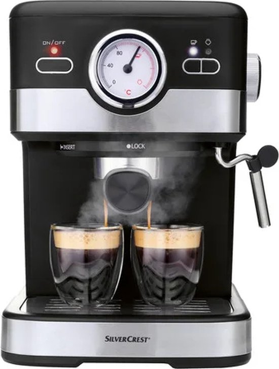 SILVERCREST® Espressomachine 1100 W - Pistonmachine - Inhoud: max. 1,5 ...