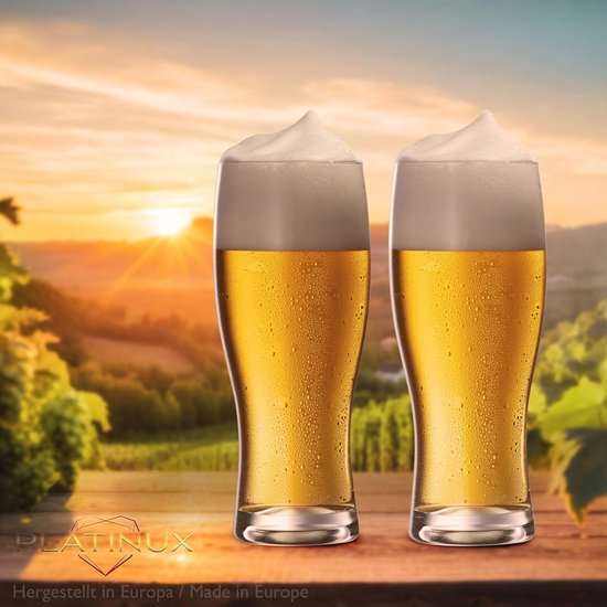 Set van 6 Bierglazen 500 ml - Hoogwaardige Tarweglazen voor Elke Gelegenheid | bol