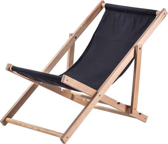Houten Ligstoel tot 120 kg - Inklapbare Strandstoel voor Comfort en ...