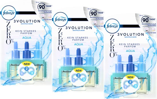 Febreze 3Volution Geurverspreider Navulling Aqua - 3 x 20ml - Zonder ...