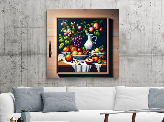 Pixel art stilleven schilderij | Pixelated silence: A digital ...