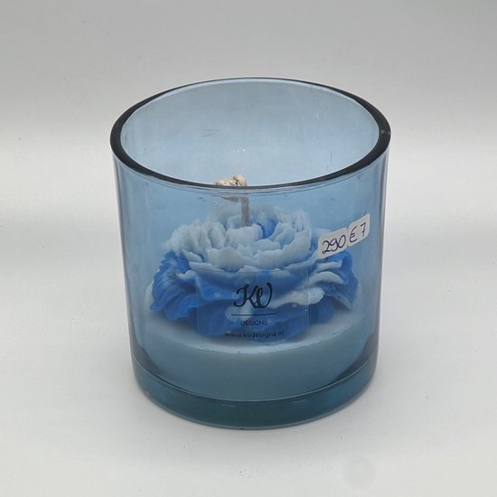 Container kaars - blauw - 290 | bol