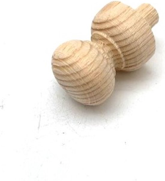 Houten knopje Grenen rond met stift 20mm (10 stuks) | bol