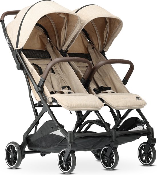 Deryan Luxe Rolo X2 Dubbele Buggy - Duo Buggy - Nougat | bol