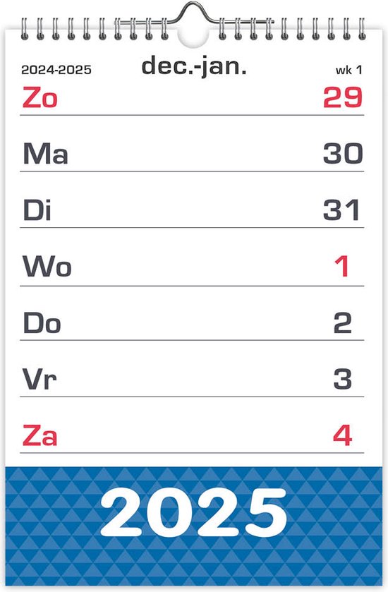 Weekkalender XL 2025 | bol