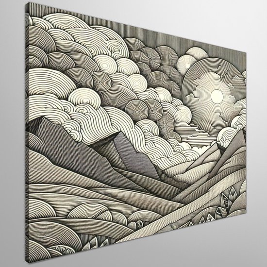 Line art relief schilderij | Geometrisch meesterwerk: Zoektocht naar ...