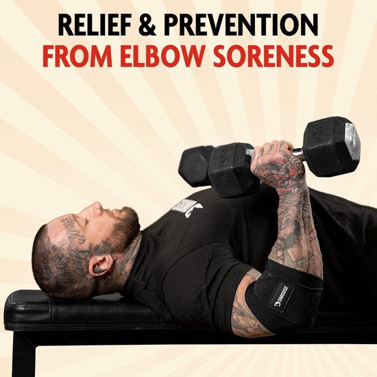Elbow Wraps for Weightlifting - Increase Joint Stability - Supports ...