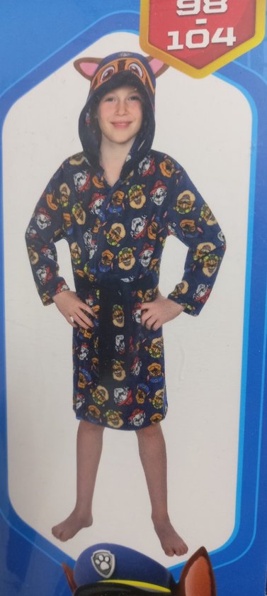 Paw Patrol - ochtendjas - badjas - duster - kamerjas - blauw - maat 98/ ...