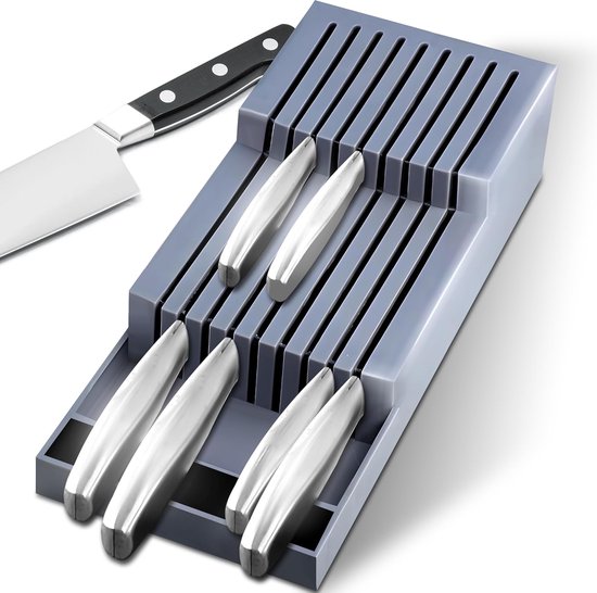 Inovra ® Messenblok 40 cm voor 18 messen, Professionele liggende ...