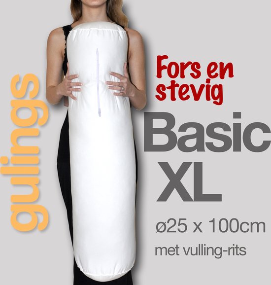 Guling BasicXL Rolkussen zonder sleeve - Body pillow ø25 x 100 cm, Fors ...