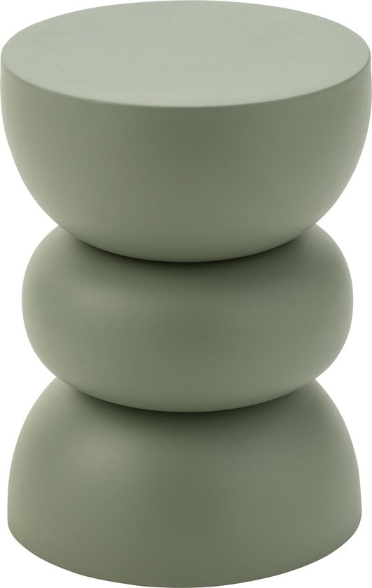 J-line - Bijzettafel Lise Ijzer Groen - 32x32x43.5cm | bol