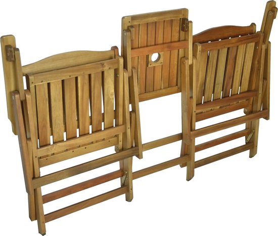 Tuinset SET van 2 inklapbaar infinite Loveseat B 141 x D 61 x H 87 cm ...