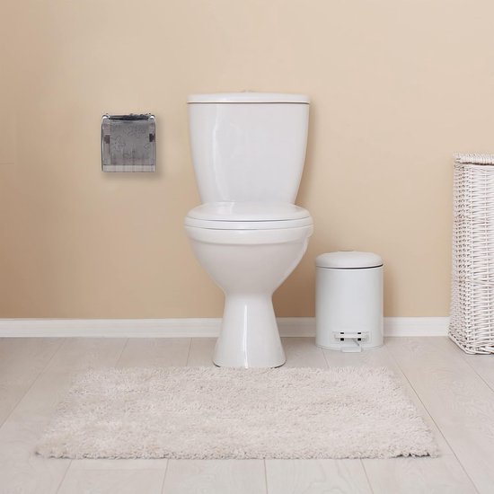 2x Wc rolhouder met plankje & klepje, kunststof toiletrolhouder dicht ...