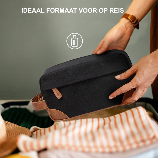 Toilettas Heren - Luxe Toilettas Zwart - Ideaal voor op reis - Een pareltje onder de... | bol