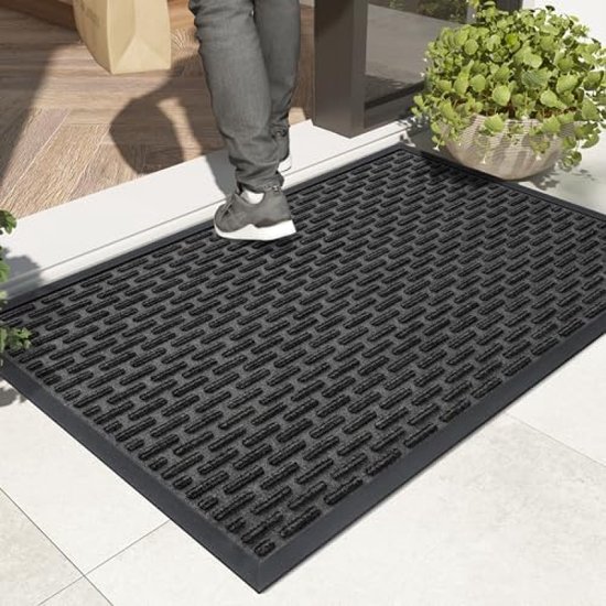 Outdoor Deurmat 43.5x75cm, Regenbestendig Buitentapijt, Absorberende ...