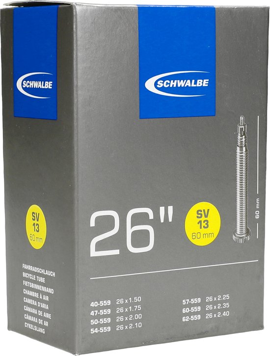 Schwalbe Binnenband - SV13 - 26 inch x 1.50 - 2.40 - Frans Ventiel - 60mm | bol