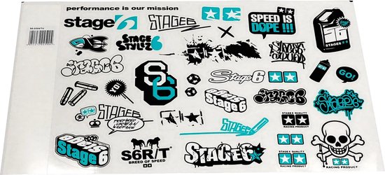 Stage6 Stickerset Stage6 turquoise 30-delig 21 x 30 cm | bol