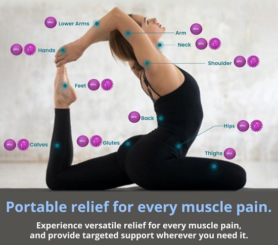 Triggerpoint massage bal voor rug - Myofasciale verlichting - Lacrossebal en Stekelige... | bol