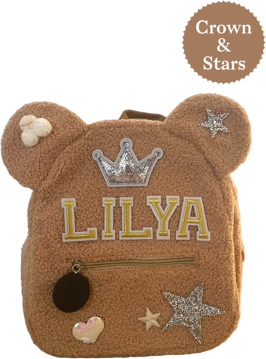Teddy kindertas - met naam - Crown | bol