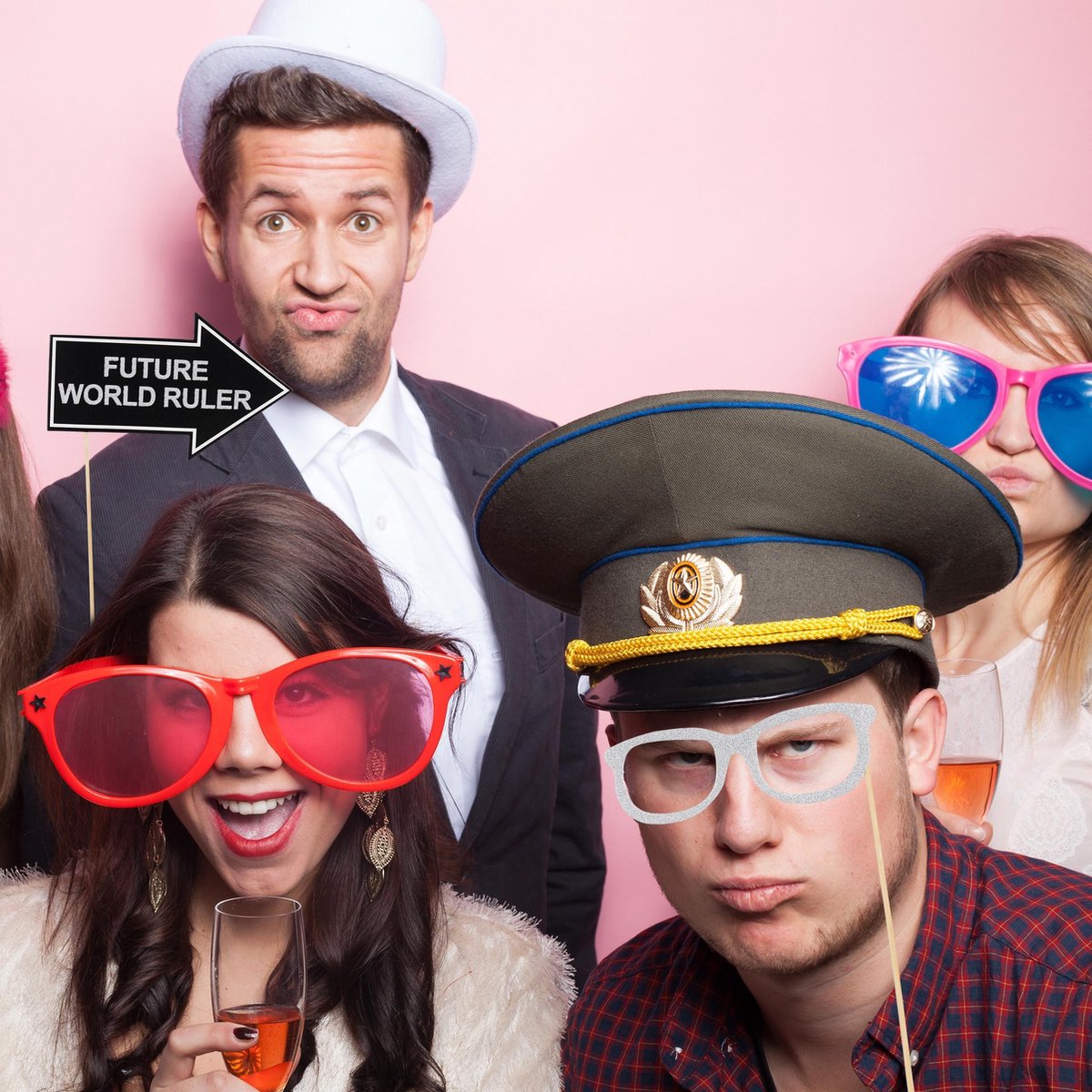 relaxdays 96 x photobooth prop set examen - geslaagd - foto props ...