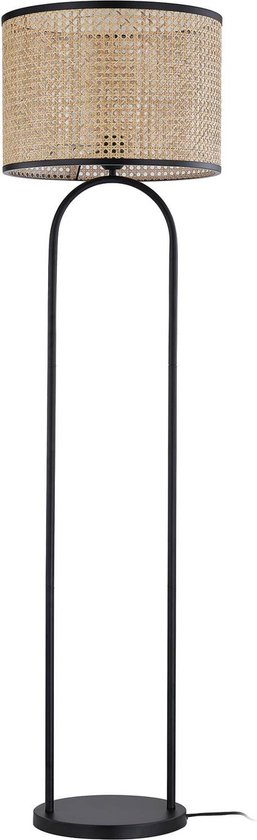 Lindby - vloerlamp - 1licht - Rotan, metaal - H: 146 cm - E27 - hel ...