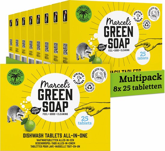 Marcel's Green Soap Vaatwastabletten - 8 x 25 stuks | bol