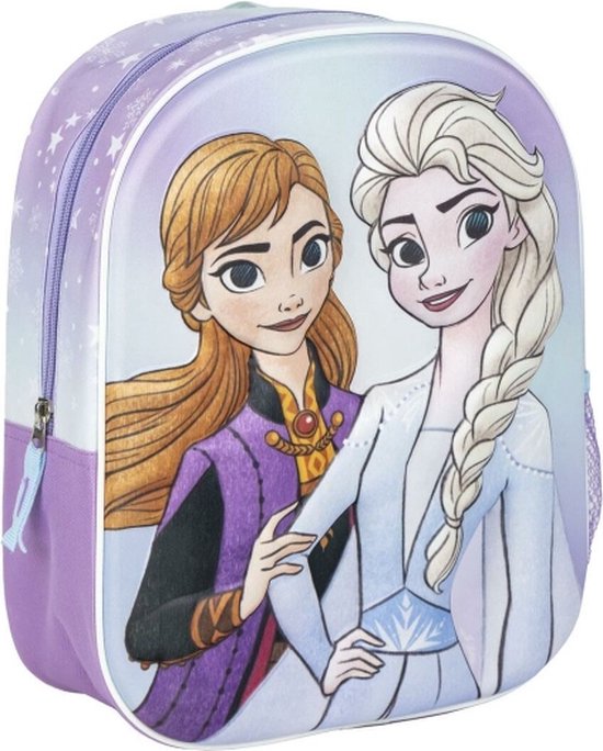 Frozen Elsa & Anna 'Girl Power' Disney 3D Rugzak, Schooltas, Tas ...